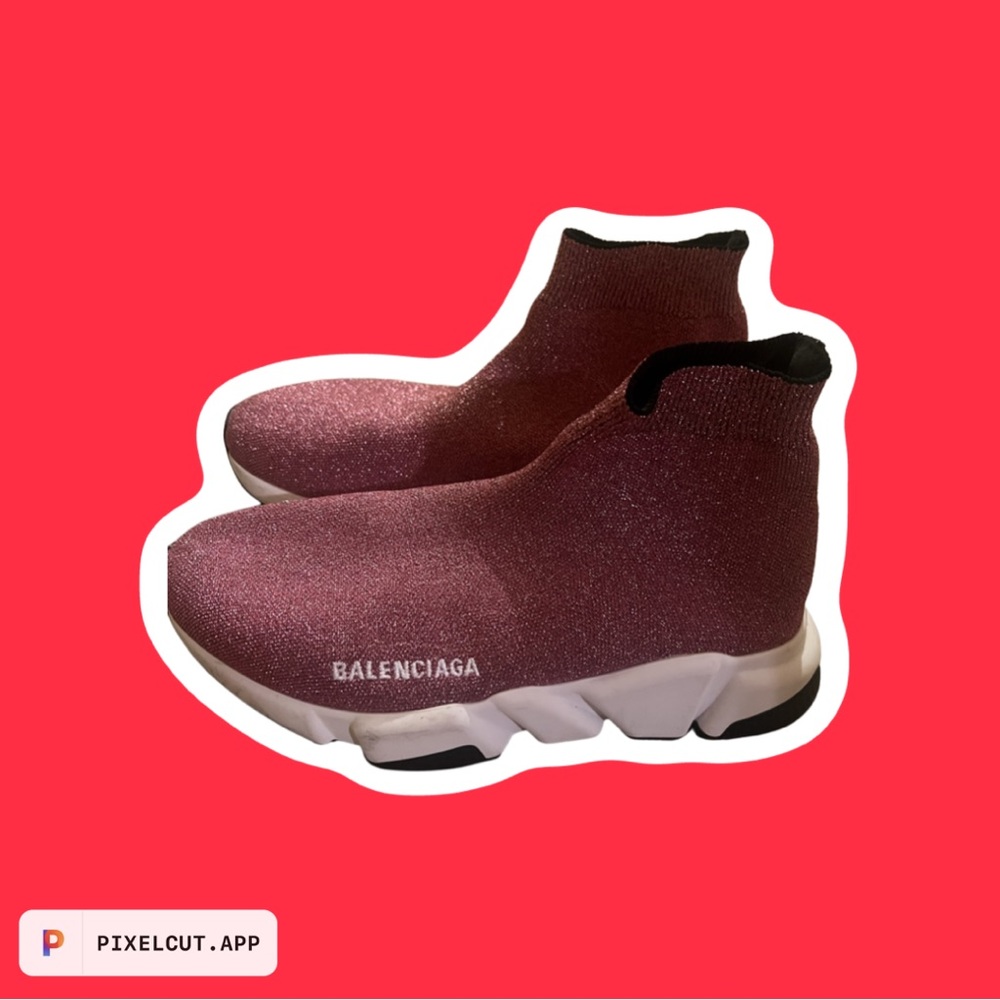 Pink Sparkling Balenciaga Runners - Gem